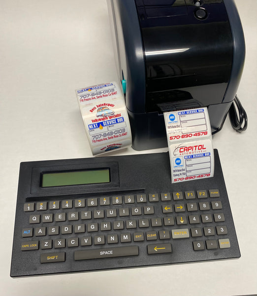 OIL CHANGE STICKER PRINTER WITH 500 FREE STICKERS AND FREE LOGO DESIGN ...