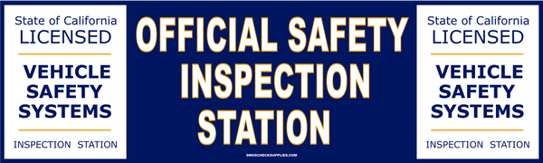 Official Safety Inspection Station Vinyl Banner | Smogchecksupplies.com