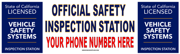 Official Safety Inspection Station Vinyl Banner Custom ...