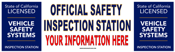 Official Safety Inspection Station Vinyl Banner Custom ...