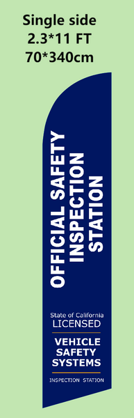 OFFICIAL VEHICLE SAFETY INSPECTIONS SWOOPER FLAG | Smogchecksupplies.com