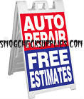 A-Frame Sidewalk Sign, AUTO REPAIR FREE ESTIMATE, 877-438-7761 ...
