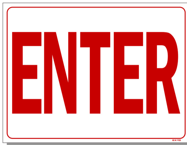 Enter Sign, EX10, SMOGCHECKSUPPLIES.COM, 1-877-438-7761 ...