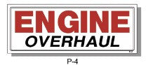 ENGINE OVERHAUL SIGN, 9" X 20", SMOGCHECKSUPPLIES.COM 1-877-438-7761 ...