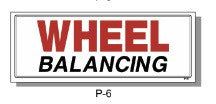 WHEEL BALANCING SIGN, P-6, Smogchecksupplies.com 1-877-438-7761 ...