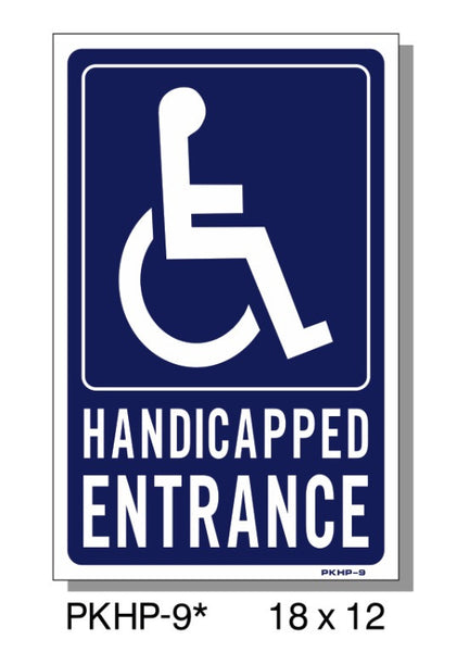 HANDICAP ENTRANCE SIGN, 1-877-438-7761, Smogchecksupplies.com ...
