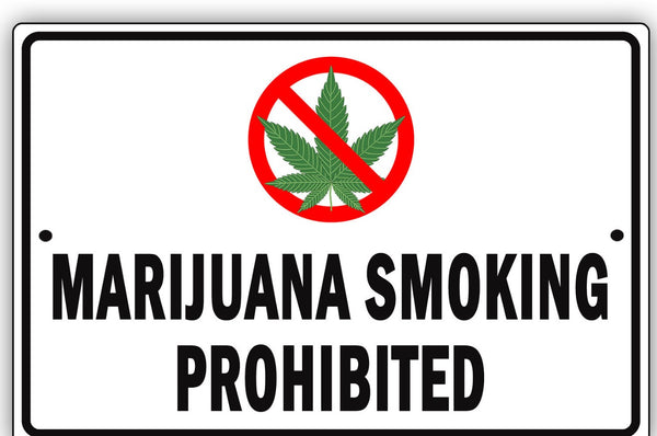 Marijuana Smoking Prohibited Warning Sign, 8" X 12", 877-438-7761 ...