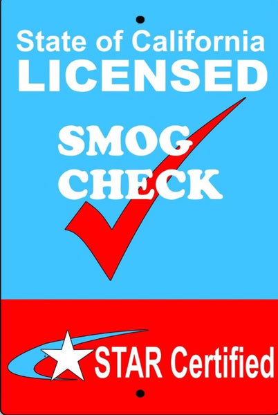 Star Certified Smog Check Sign, Aluminum, 8" X 12" 877-438-7761 ...