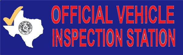 Texas Official Inspection Station | Vinyl Banner | Smogchecksupplies.com