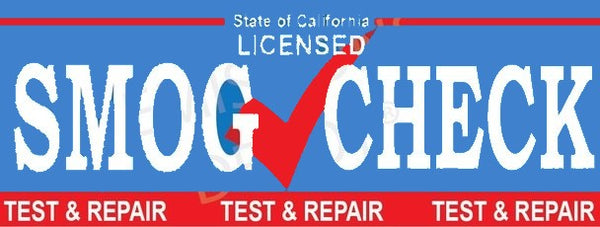 Smog Check Banner | Test & Repair | Vinyl Banner | Smogchecksupplies.com