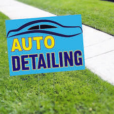 AUTO DETAILING Yard Sign 18" X 24" | Smogchecksupplies.com