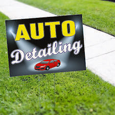 AUTO DETAILING Yard Sign 18" X 24" | Smogchecksupplies.com