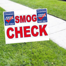 Smog Check Licensed Test only Coroplast Yard Sign | Smogchecksupplies.com