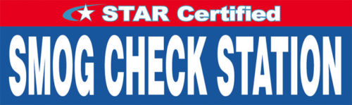 Star Certified Smog Check Station Banner, Several Different Sizes ...